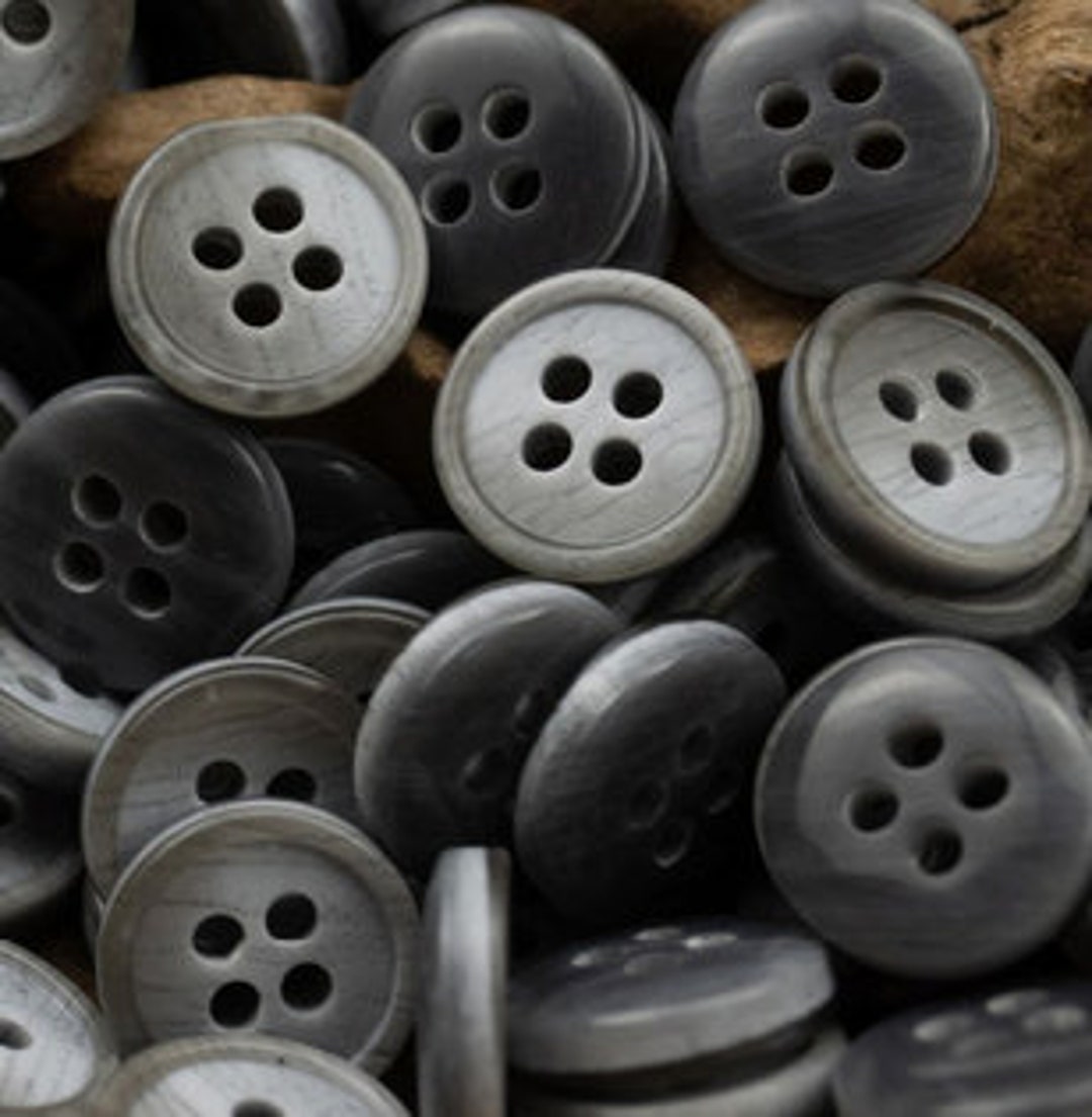 Small Gray Buttons, 11.5mm/ 0.45", Pack of 10 or 100(B205) - Etsy