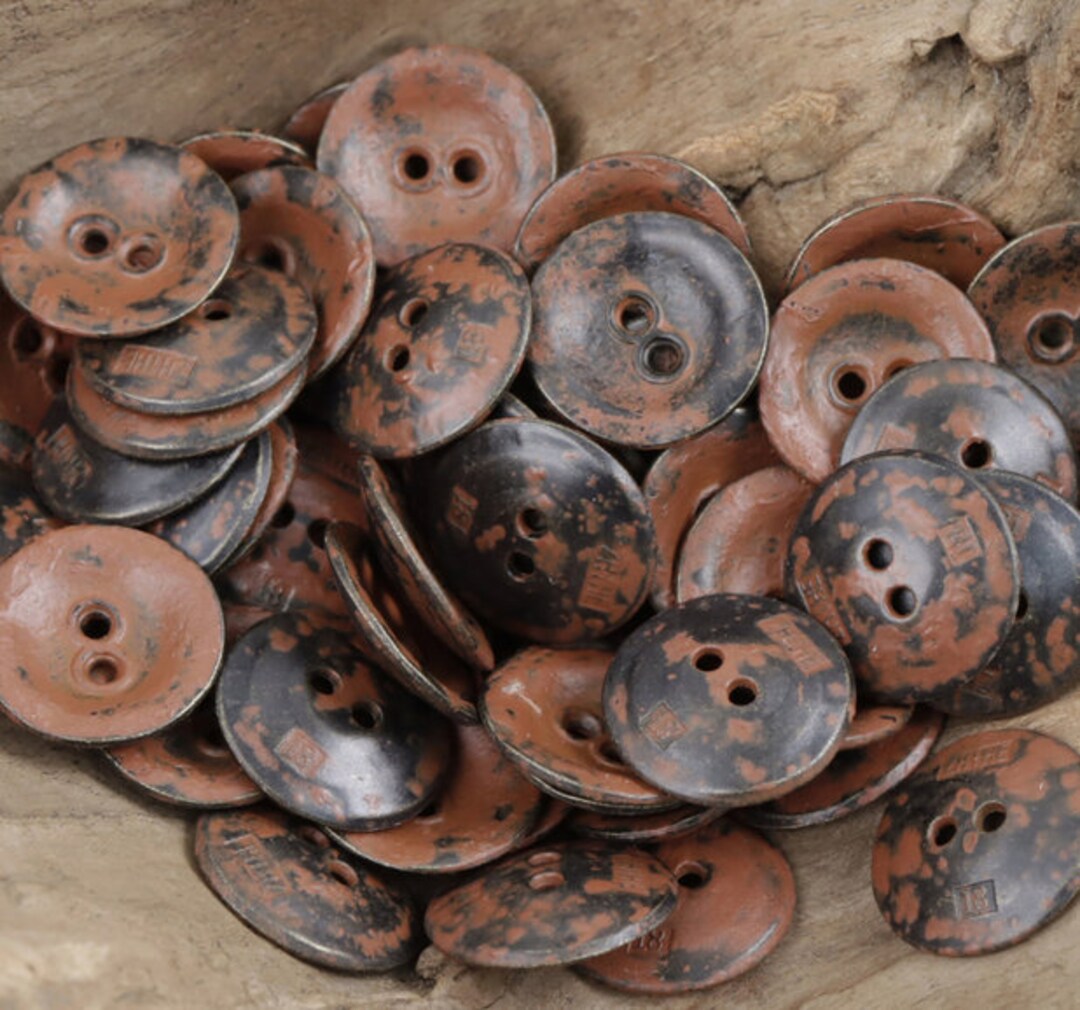 10PCS Rusty Effect Buttons, Two Holes, Metal, 15mm 18mm or 20mmb093 - Etsy