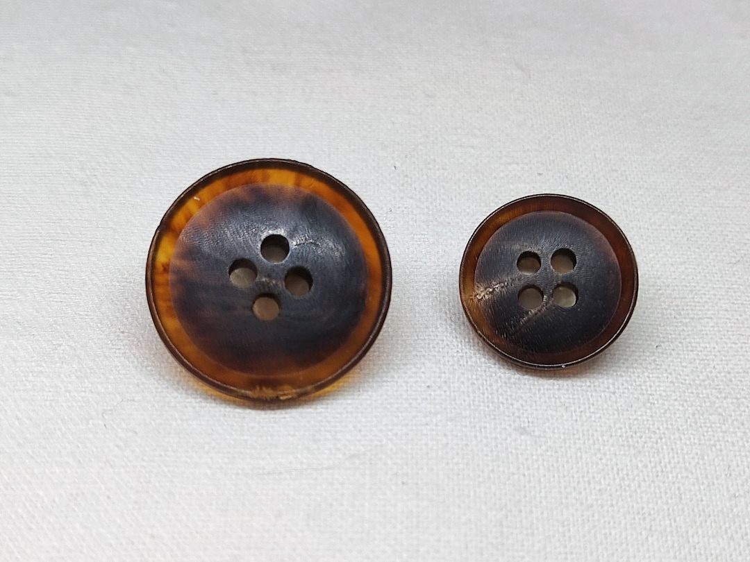 Genuine Dark Brown Horn Buttons, 15mm/0.59, 20mm/0.78, Pack 5B033 - Etsy