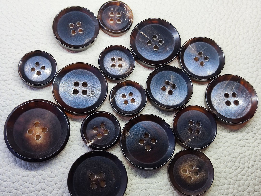 Natural Horn Buttons, Rim, Dark Brown, 15mm to 28mm, Pack of 6(B705) - Etsy