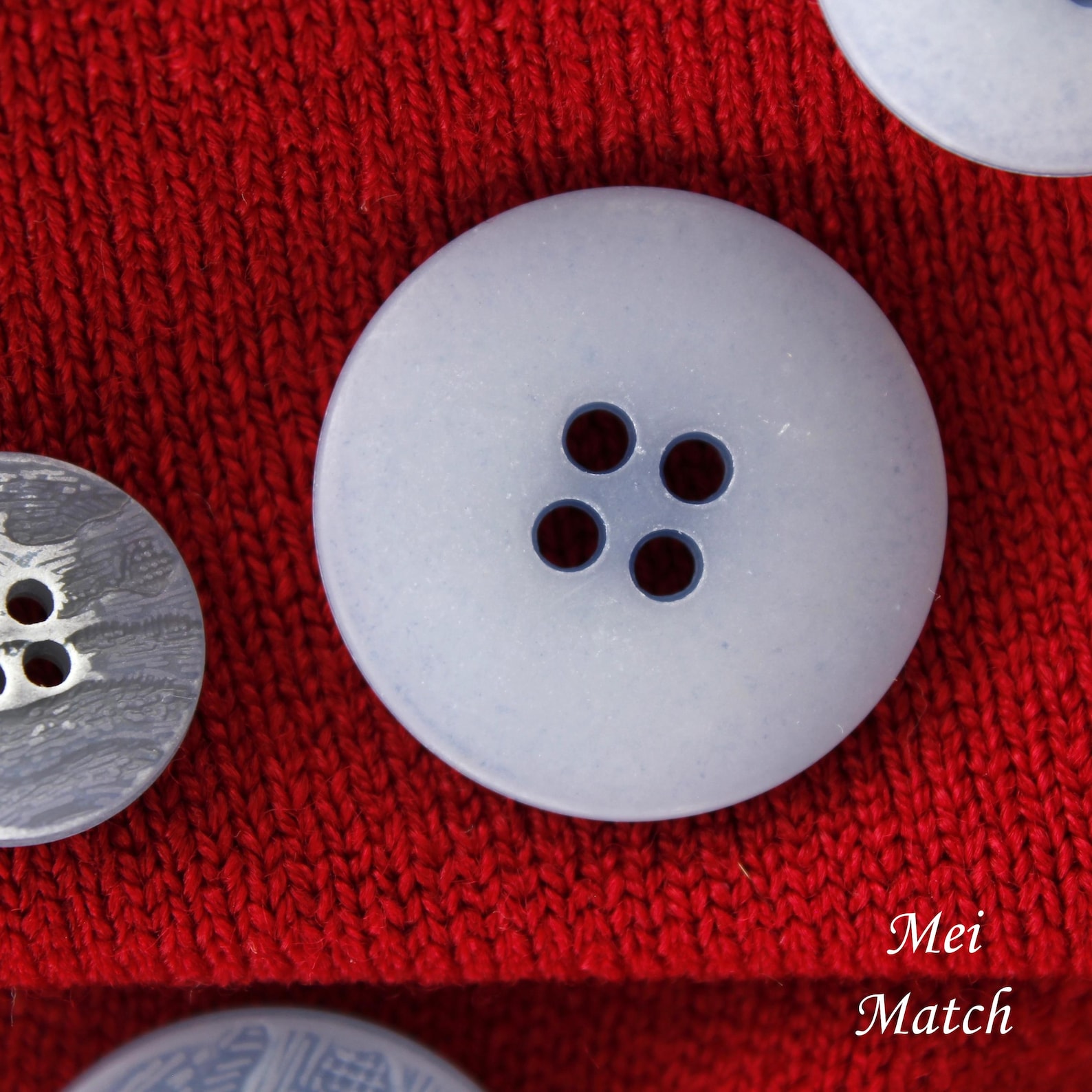 Buttons Light Blue, Seawater Pattern, Plastic, 15mm, 20mm or 25mm, Pack ...