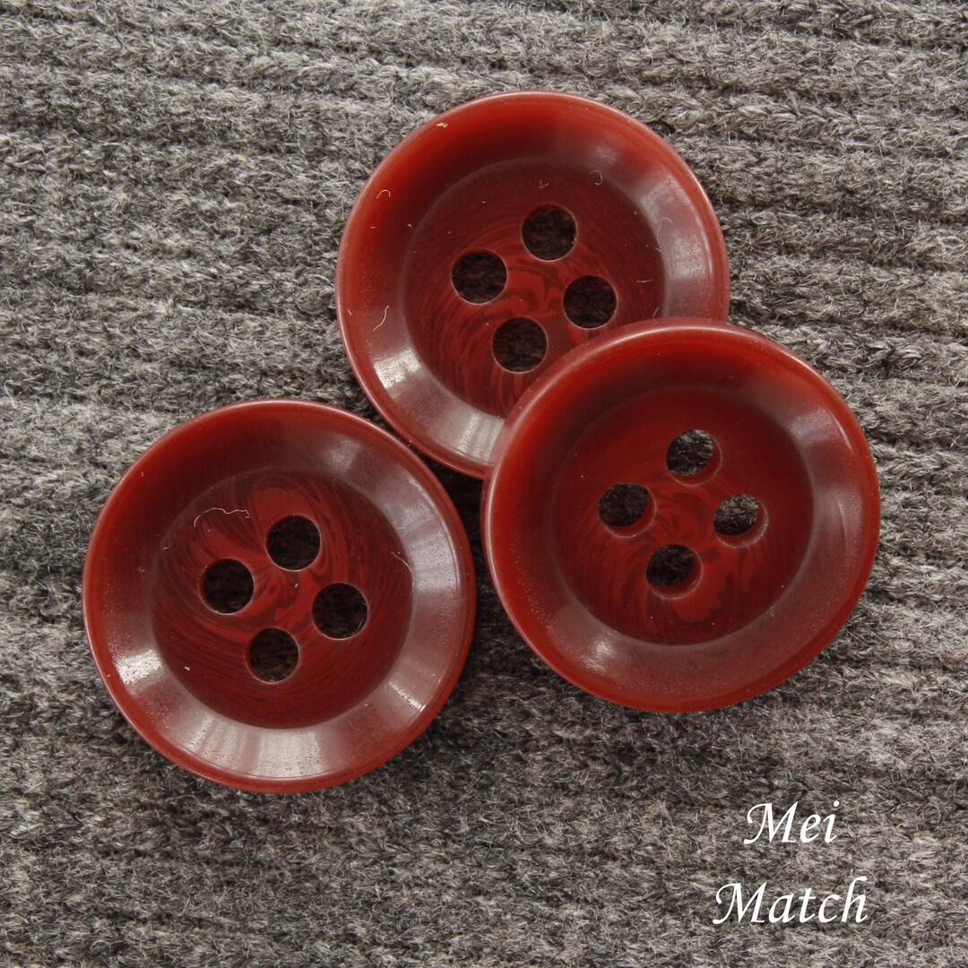 Wine Red Buttons, Plastic, 4 Holes, 15mm or 20mm, Pack of 10(B1169) - Etsy