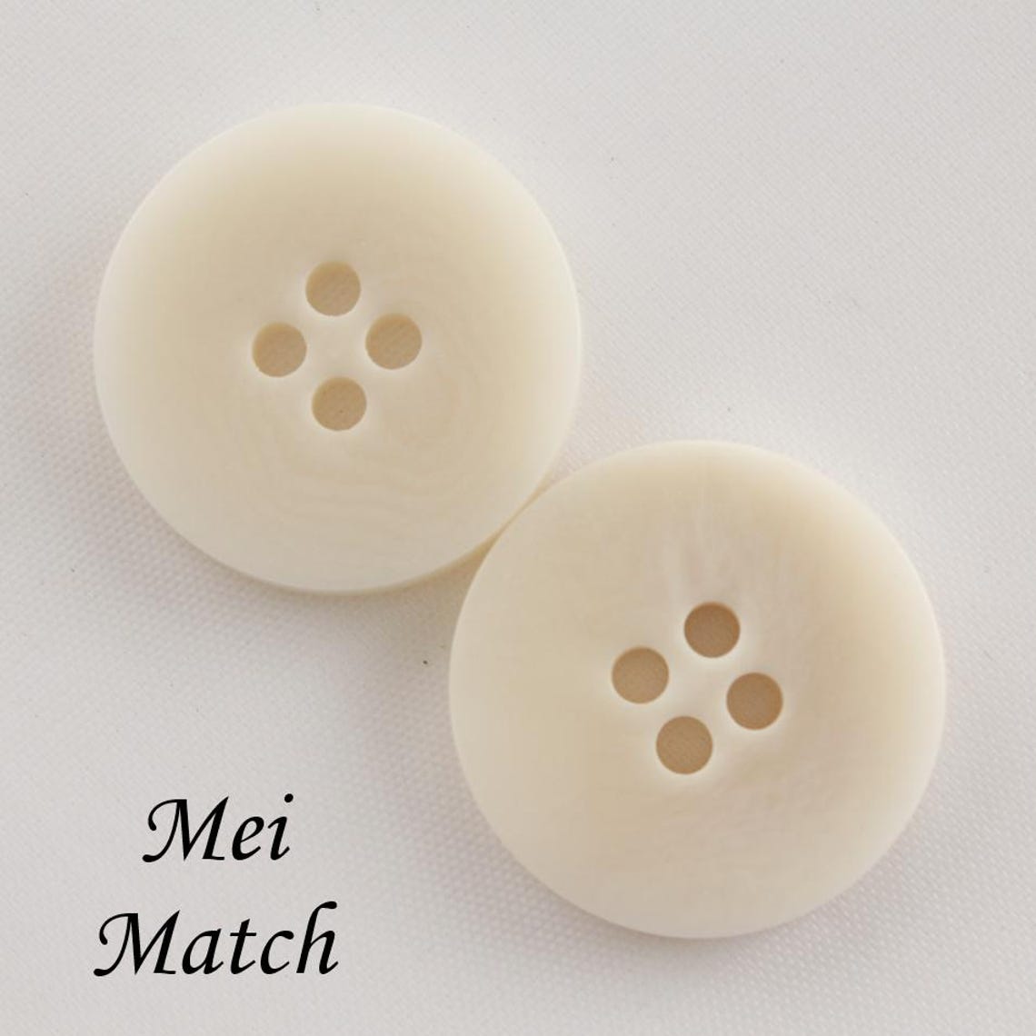 Off White Flat Buttons, Four Holes, Corozo, 15mm, 18mm, 20mm 23mm or ...