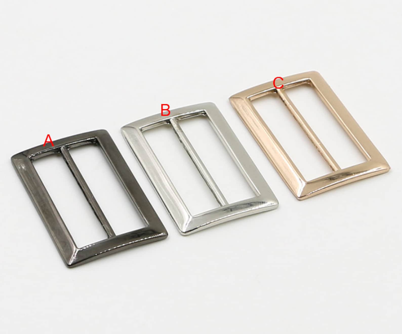 Metal Buckle in Black, Gold or Silver Tone, 5 Sizes Available, Pack of ...