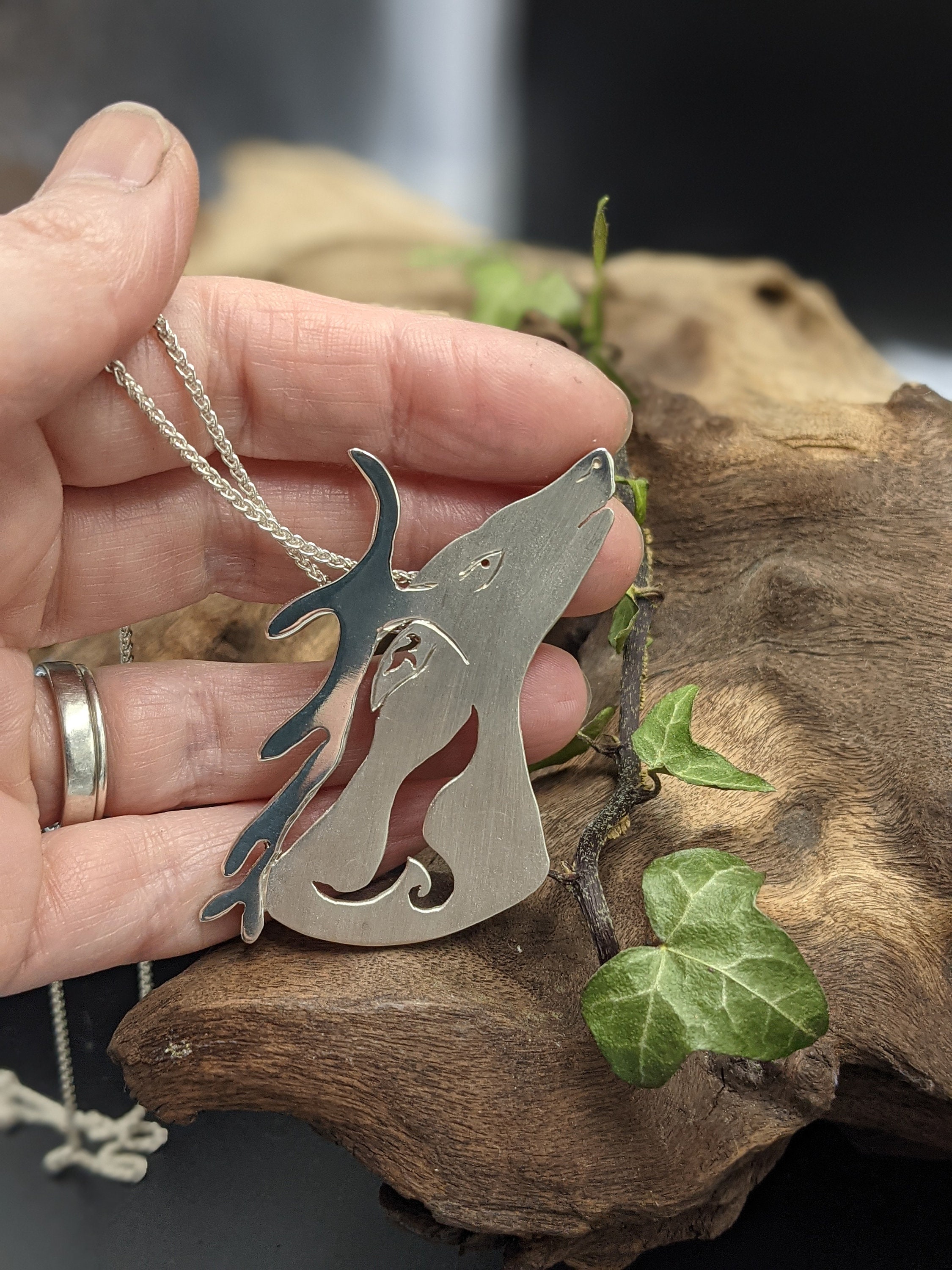 Celtic Stag pendant Stag jewellery Statement pendant celtic | Etsy