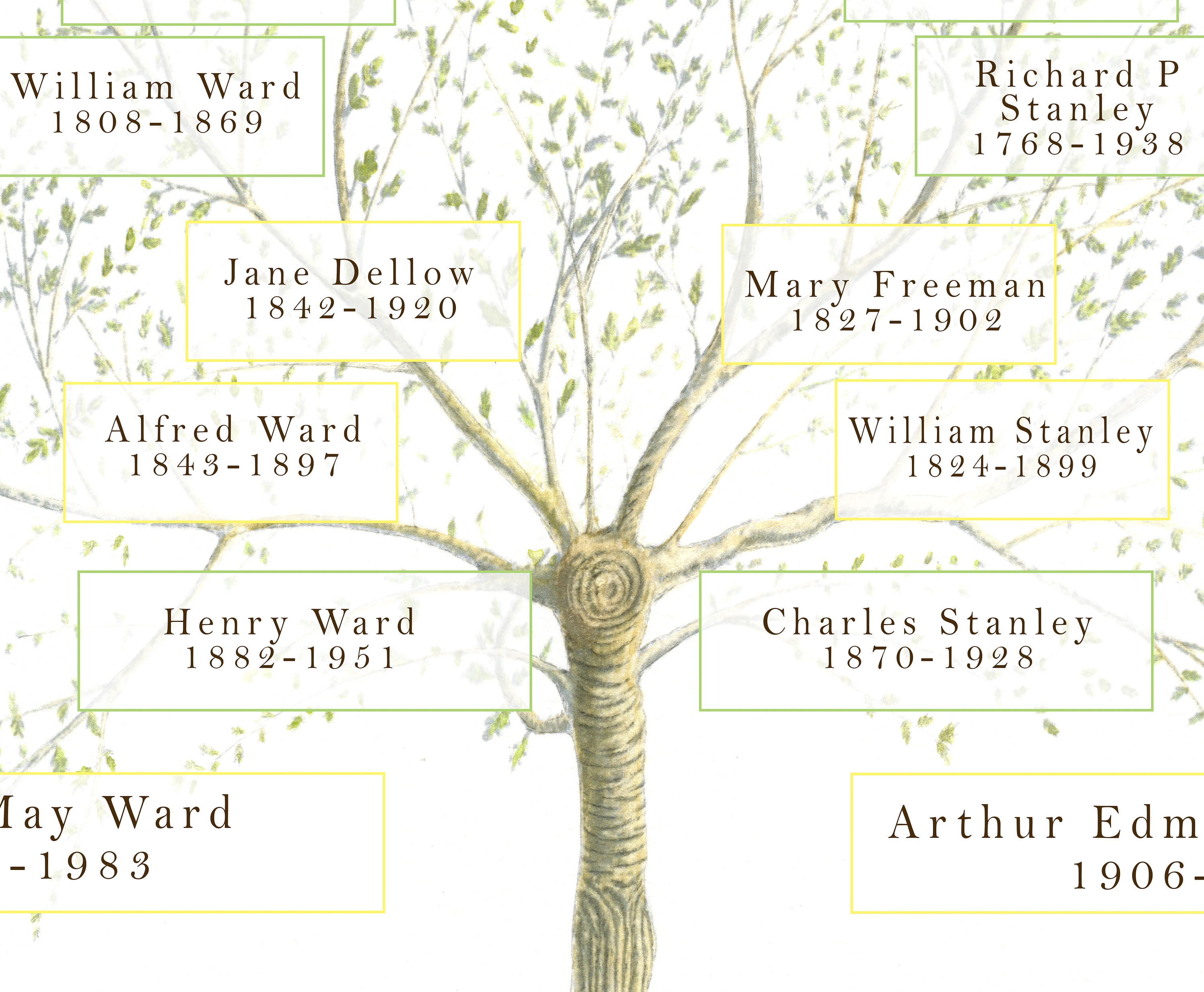 Family Tree JPEG Custom Family Tree Mothers Day Gift - Etsy Ireland