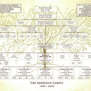 Family Tree Chart for Large and Small Families, Customised Layout for ...