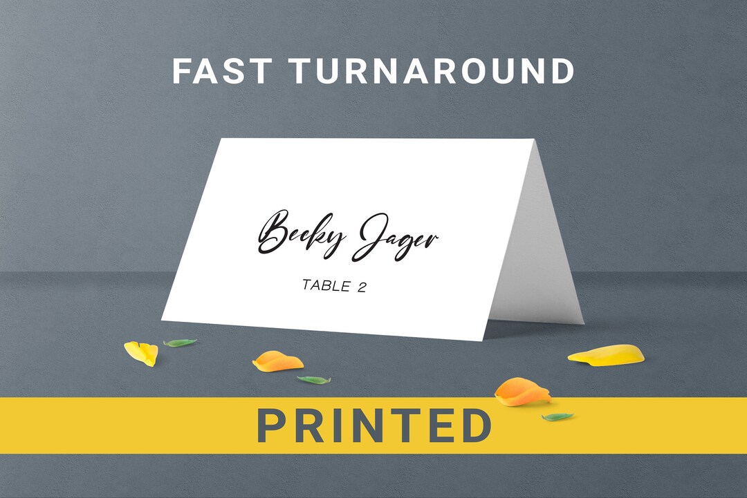 Wedding Placecards With Meal Icons Personalized Wedding Place Cards ...