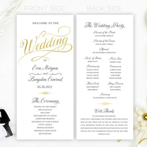 Wedding Programs PRINTED Ceremony Programs for Wedding Cheap Program ...