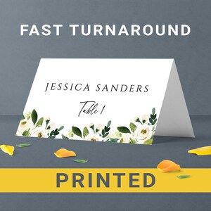 Folded Place Cards Wedding Printing Floral Wedding Placecards With ...