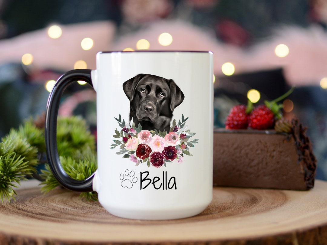 Personalized Black Lab Mug: Labrador Dog Mom Gift - Etsy