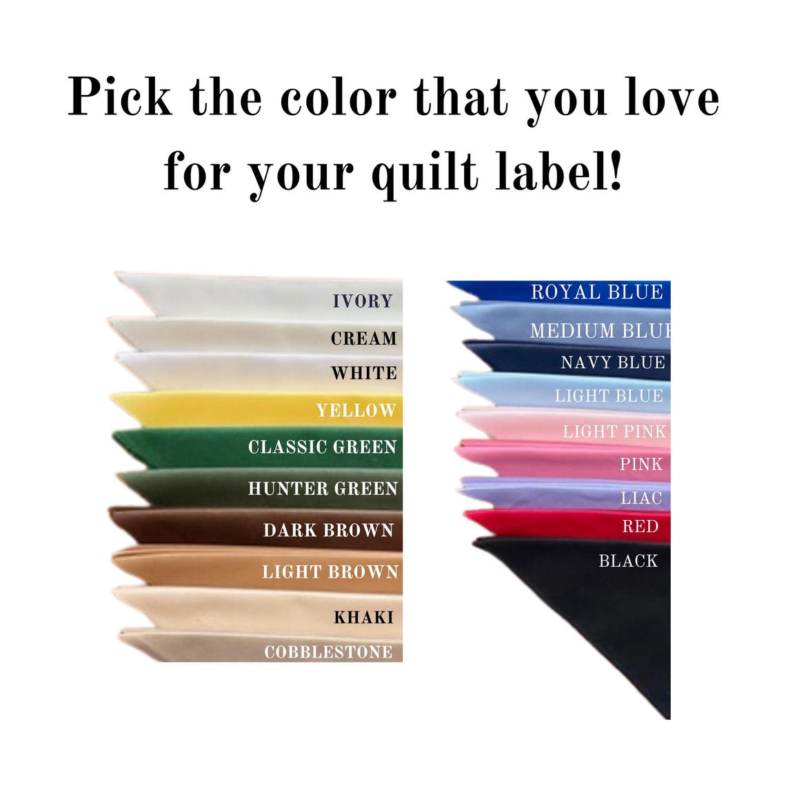 Custom Embroidered Triangular Quilt Label: Personalized Fabric Tag - Etsy