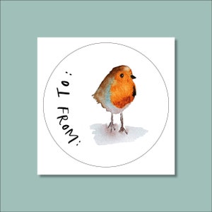 Robin Gift Labels Present Stickers Robin Gift Labels Gift Stickers Xmas ...