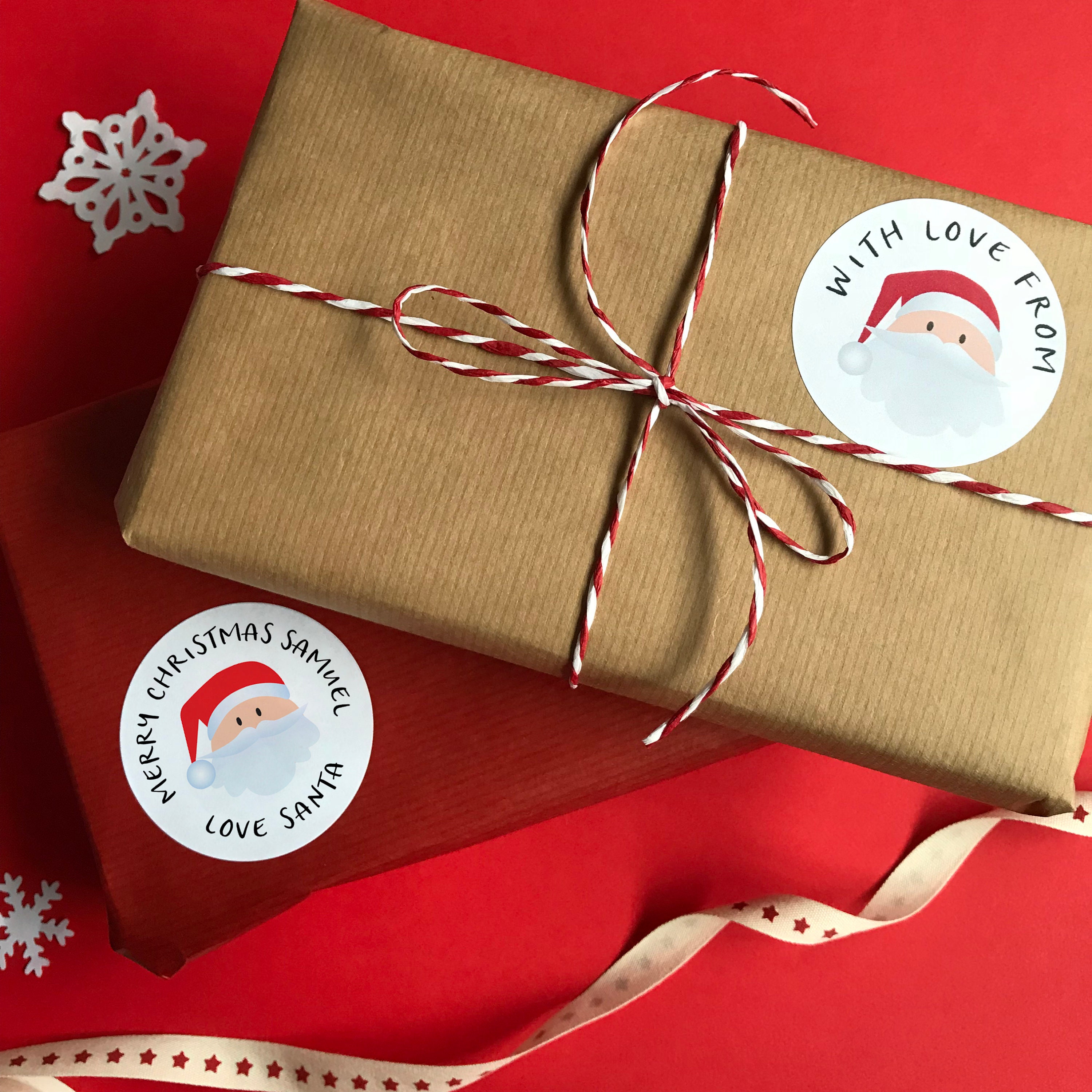 Personalised From Santa Stickers From Father Christmas Stickers Gift ...