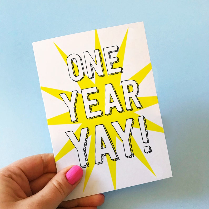 Anniversary Card | One Year Card | Ten Years Card | Years Anniversary ...