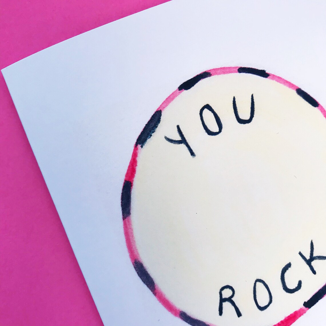 You Rock Card Congratulations Card Good Luck Rock - Etsy