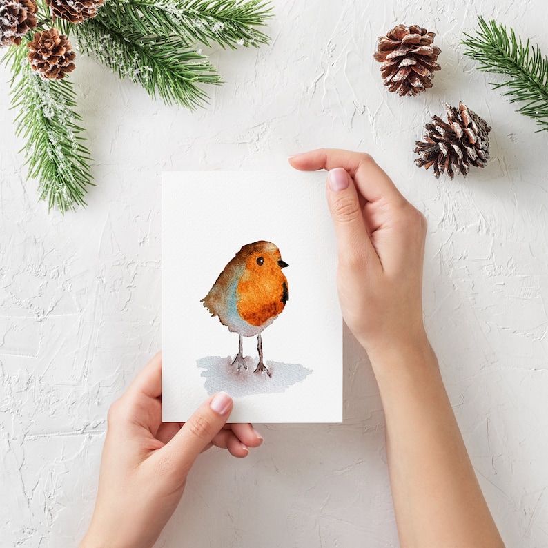 Christmas Cards | Robin Christmas Cards | Note Card | Robin Card ...