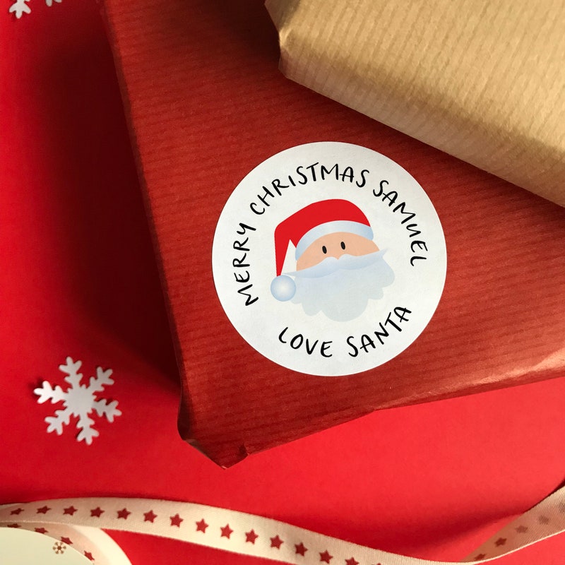 Santa Stickers - Etsy