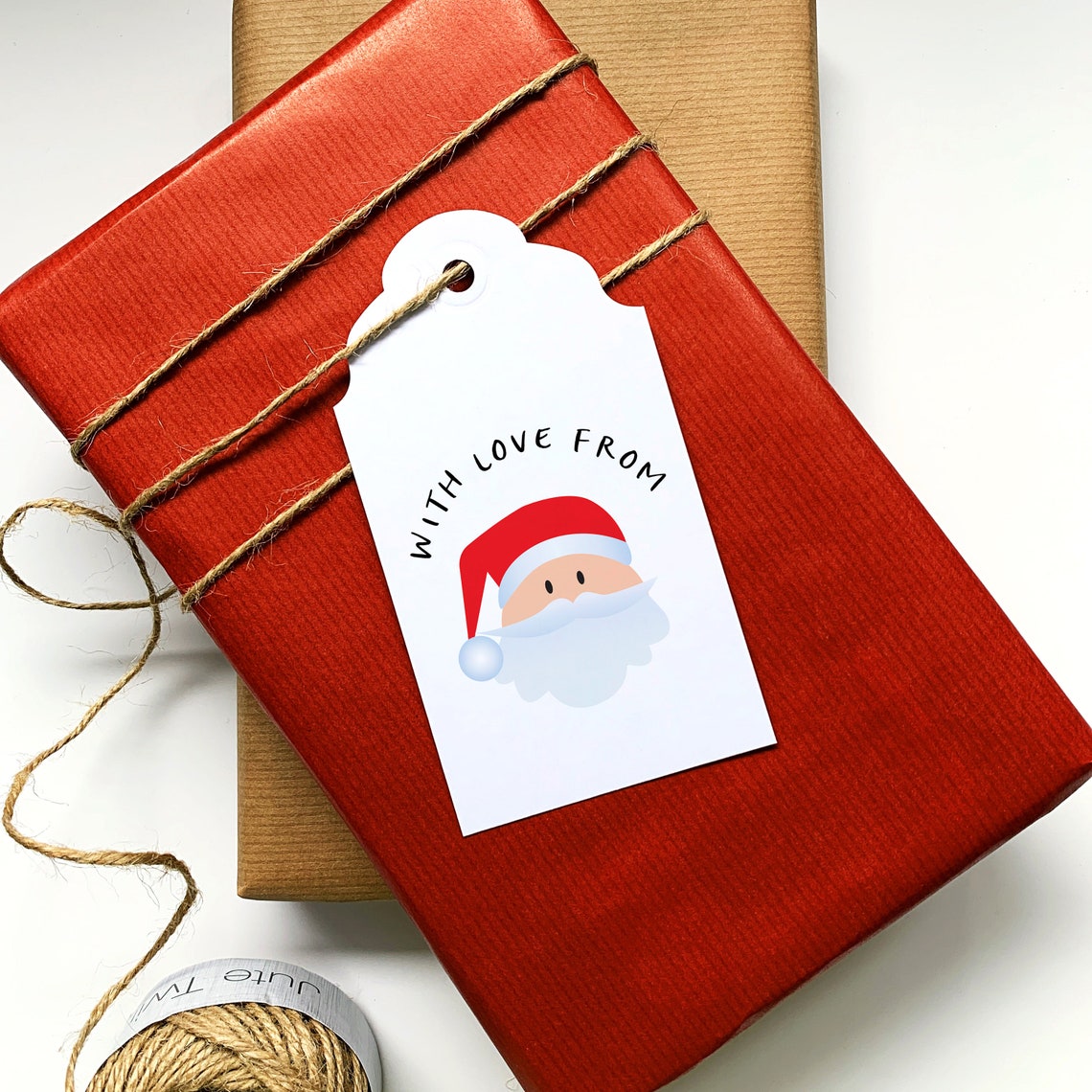 Santa Gift Tags Love From Santa Gift Tags Present Tags - Etsy