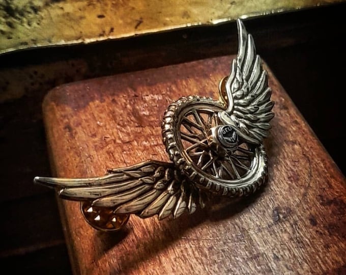 Motorcycle Winged Wheel Pin - Etsy