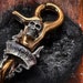 Heavy Duty Skull Trigger Snap Clip Key Ring Sterling Silver - Etsy