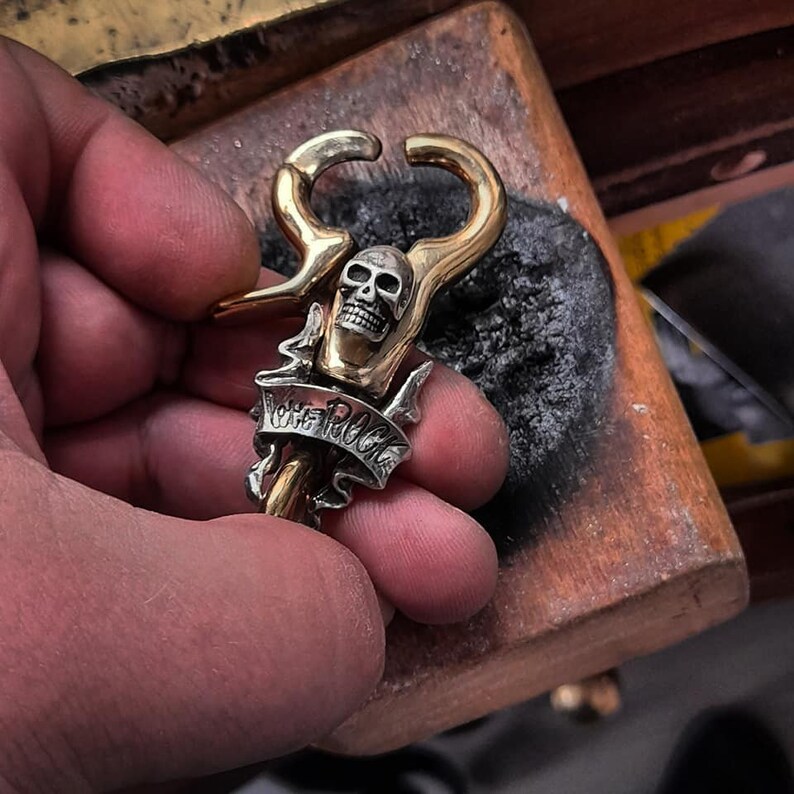 Heavy Duty Skull Trigger Snap Clip Key Ring - Sterling Silver 925 - Etsy