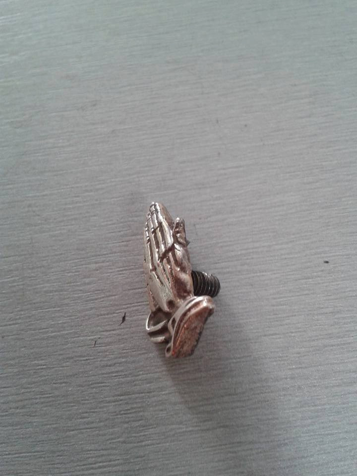 Motorcycle Helmet Snaps Prayer of Protection Hand Sterling - Etsy