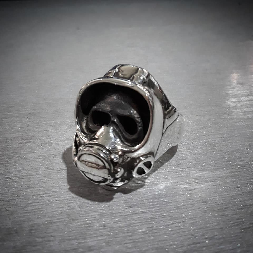 Skull Sterling Silver 925 Ring Scuba Diving | Etsy