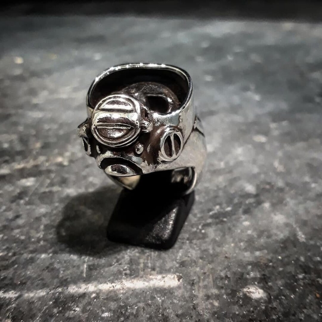 Skull Sterling Silver 925 Ring Scuba Diving - Etsy