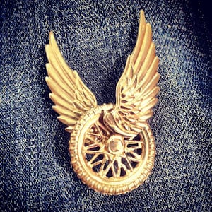 Motorcycle Winged Wheel Pin - Etsy