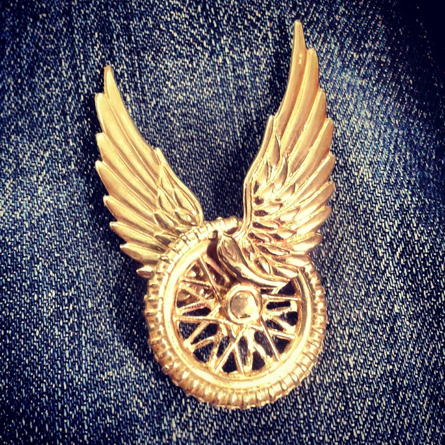 Motorcycle Winged Wheel Pin - Etsy