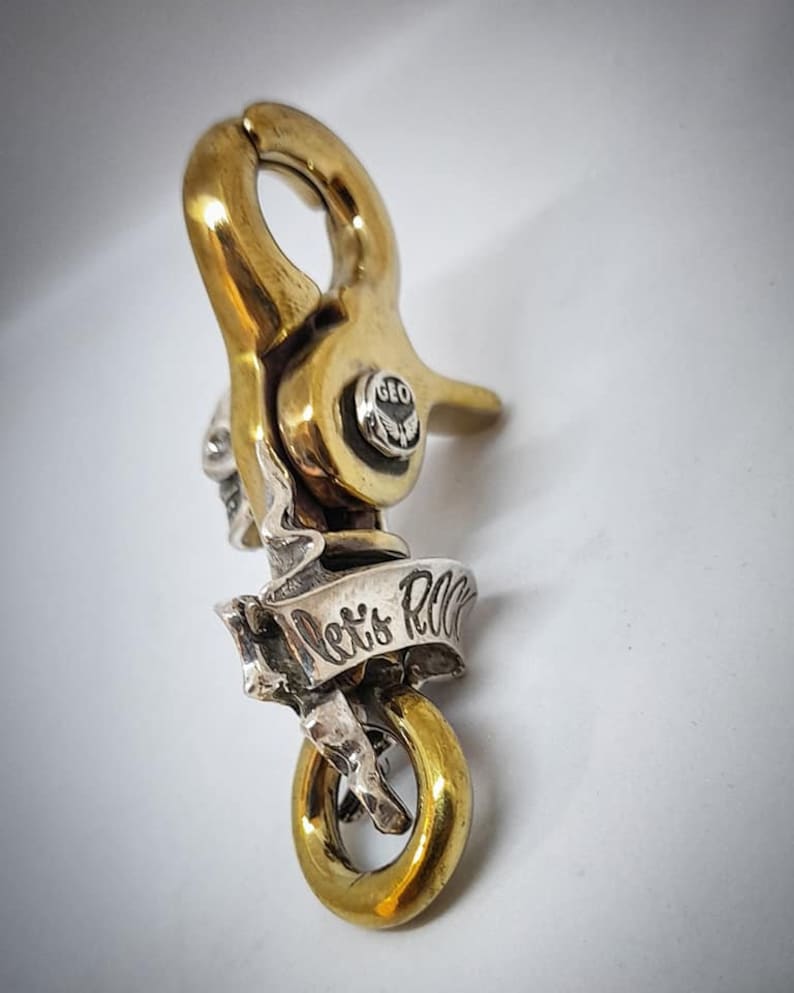 Heavy Duty Skull Trigger Snap Clip Key Ring Sterling Silver - Etsy