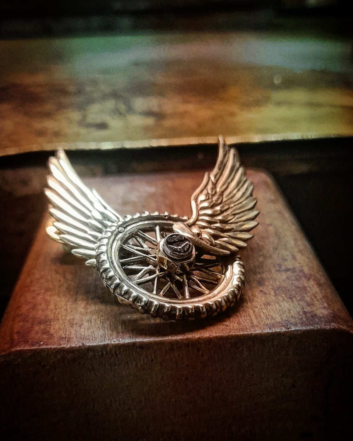 Motorcycle Winged Wheel Pin - Etsy