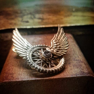 Motorcycle Winged Wheel Pin - Etsy