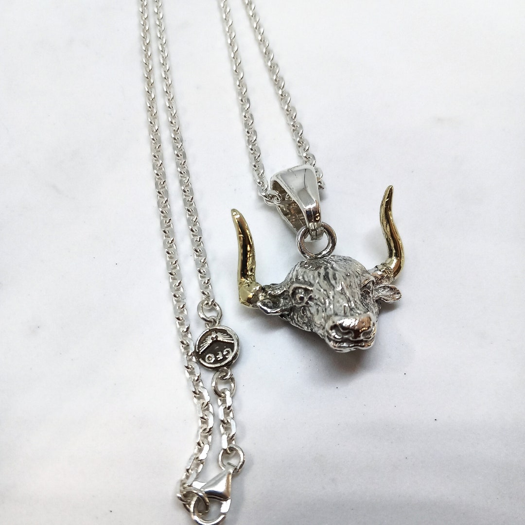 Cretan Minotaur Necklace Sterling Silver 925 - Etsy