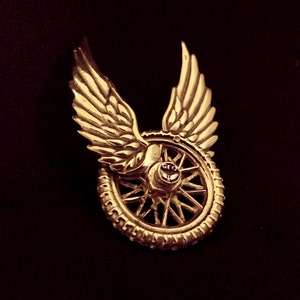 Motorcycle Winged Wheel Pin - Etsy
