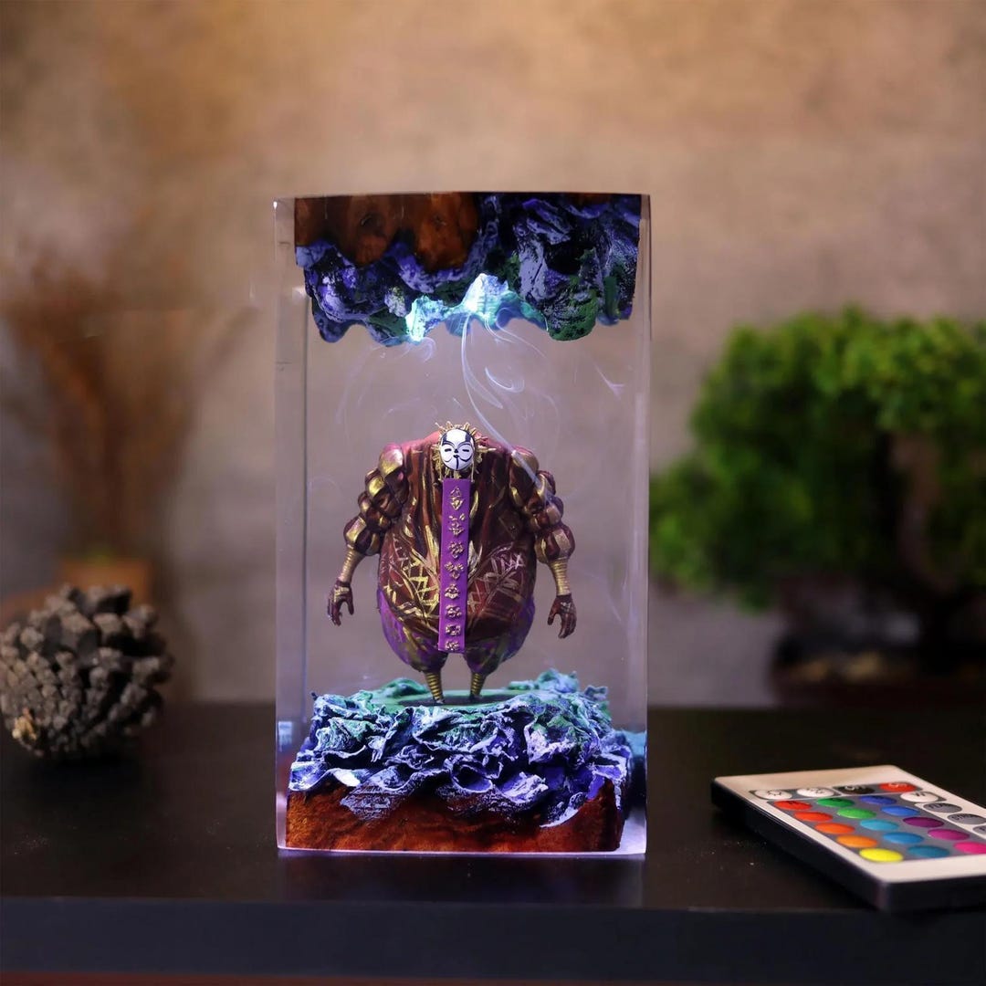 Esquie Resin Lamp, Expedition 33 Game Decor, Handmade Fantasy Night ...