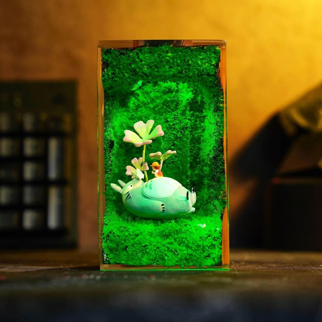 Totoro Resin Lamp, My Neighbor Totoro Anime Decor, Ghibli Handmade Gift ...