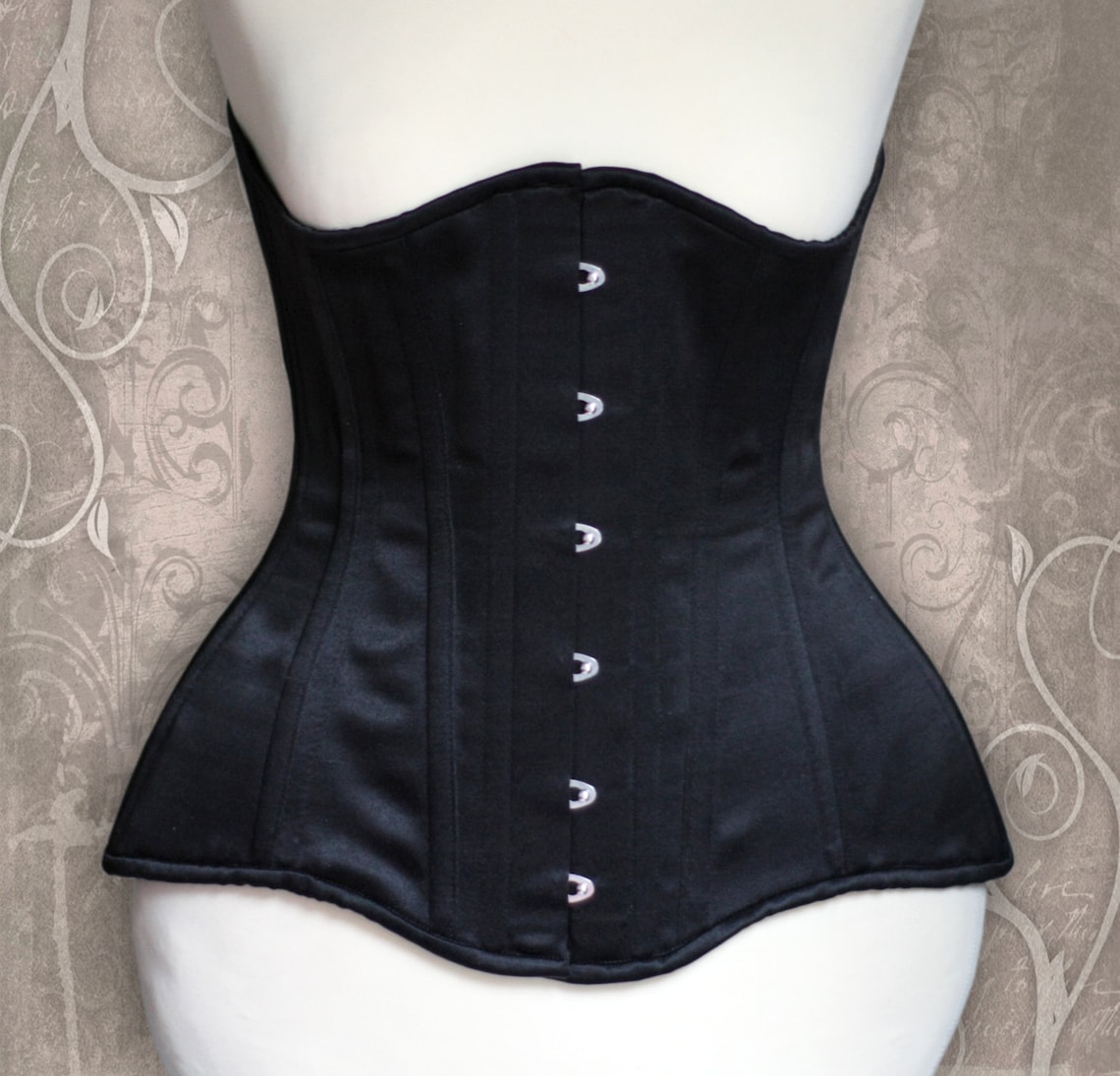 Satin Longline Underbust Corset 6 Panels - Etsy