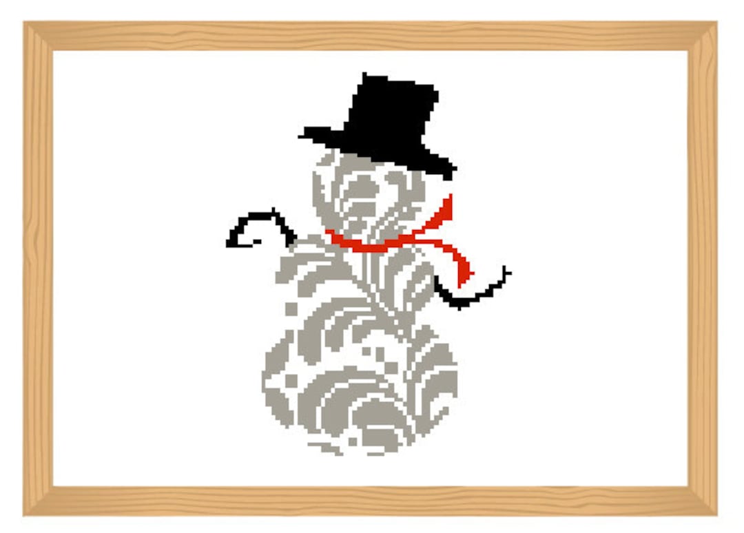 Snowman Cross Stitch Pattern Winter Cross Stitch Christmas Gift ...