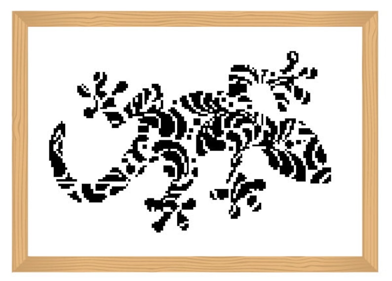 Lizard Cross Stitch Pattern, Ornamental Pattern, Cross Stitch Pattern ...