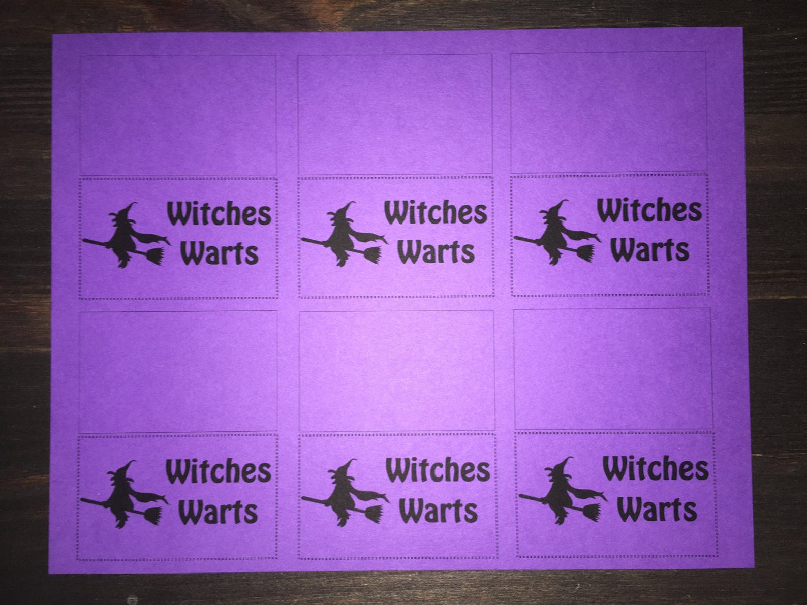 Witches Warts Halloween Party Favors Bag Topper Tags - Etsy