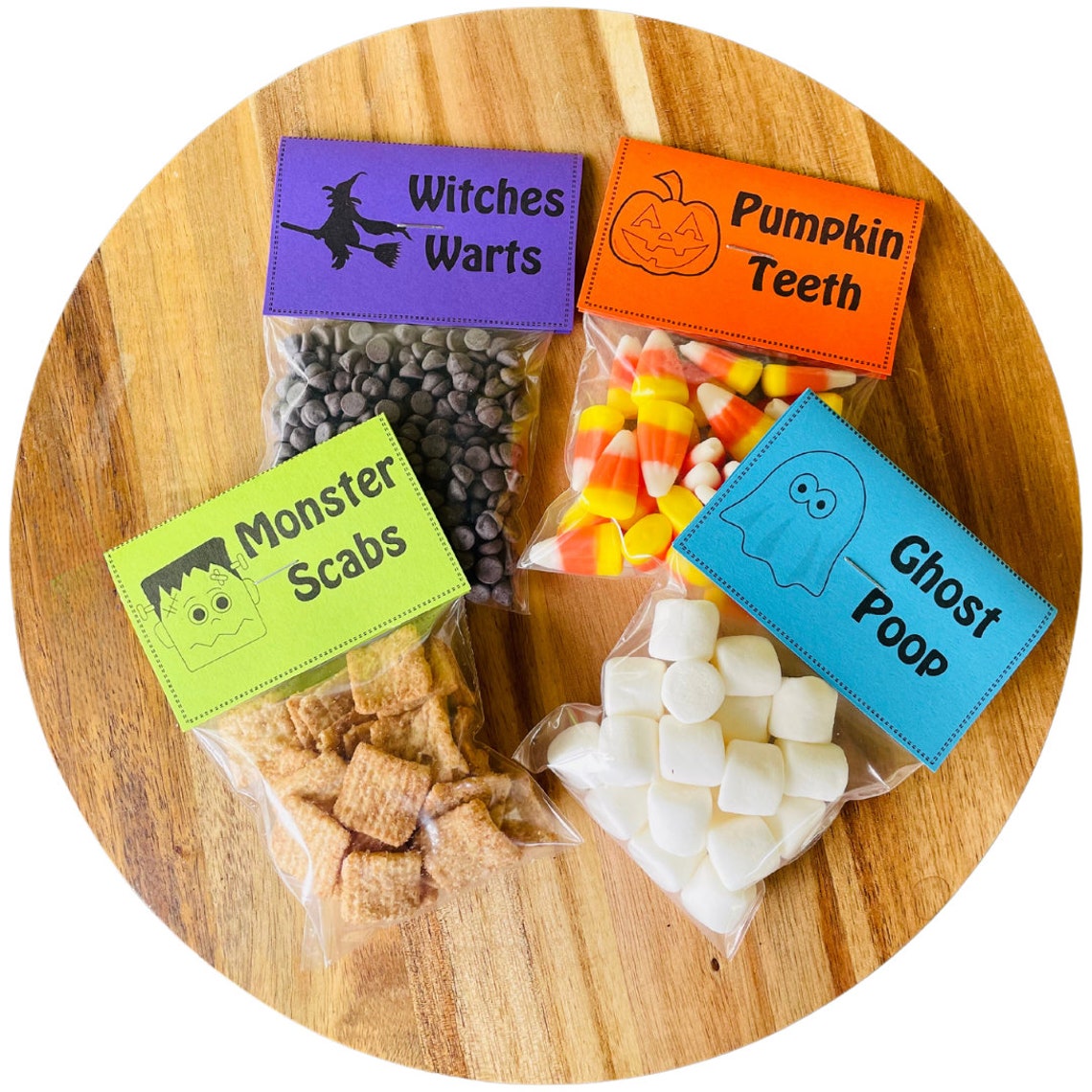 All 4 Designs - Halloween Party Favors Bag Topper Tags - Etsy