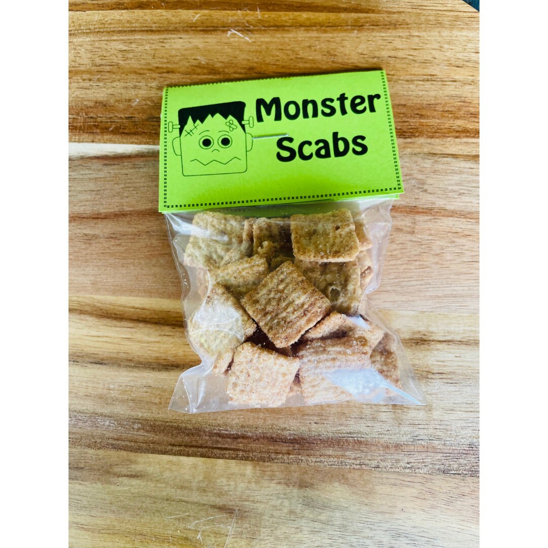 Monster Scabs Halloween Party Favors Bag Topper Tags - Etsy