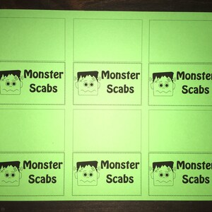 Monster Scabs Halloween Party Favors Bag Topper Tags - Etsy