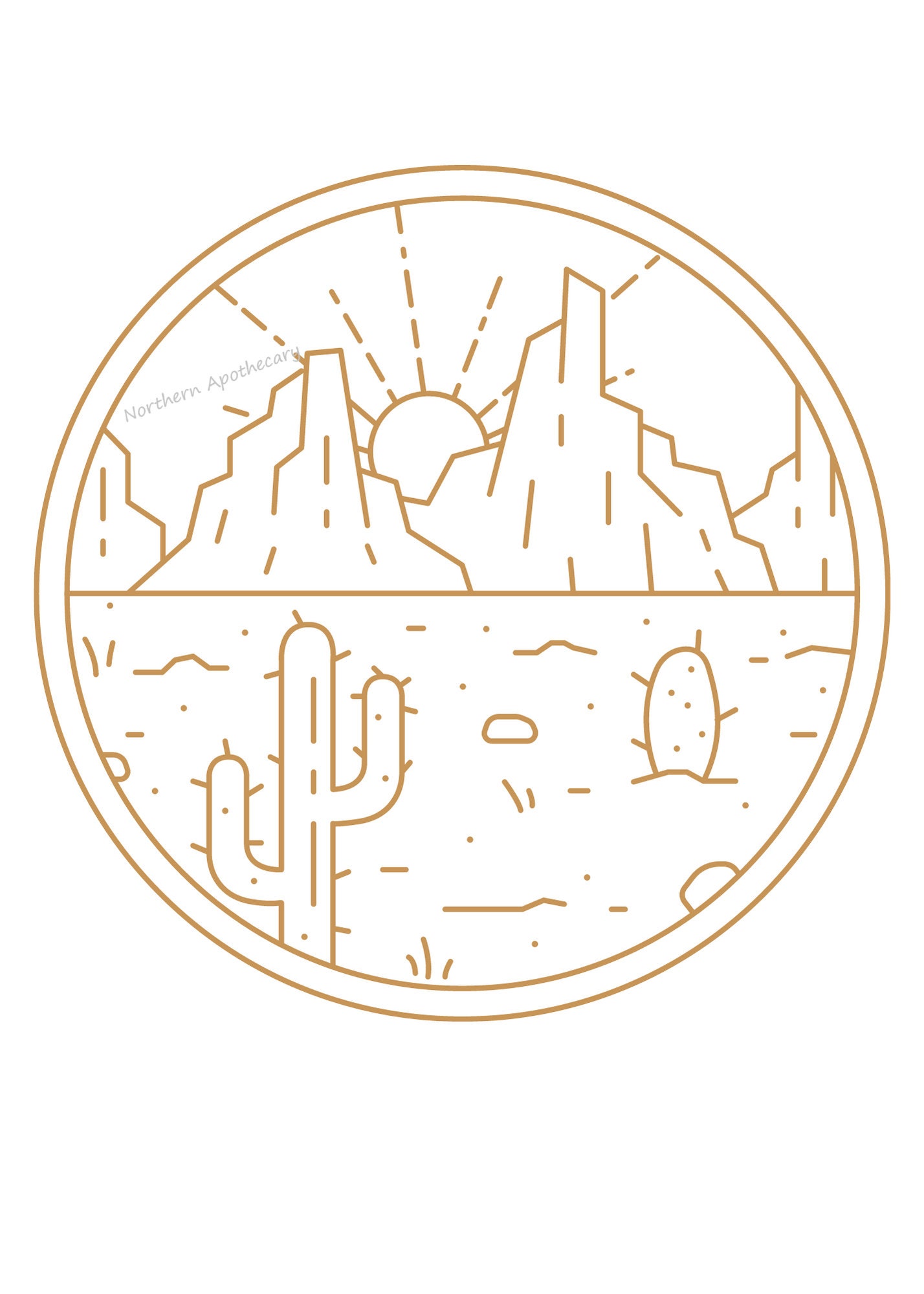Desert Sunset Cactus SVG Image File Cricut Instant Download - Etsy