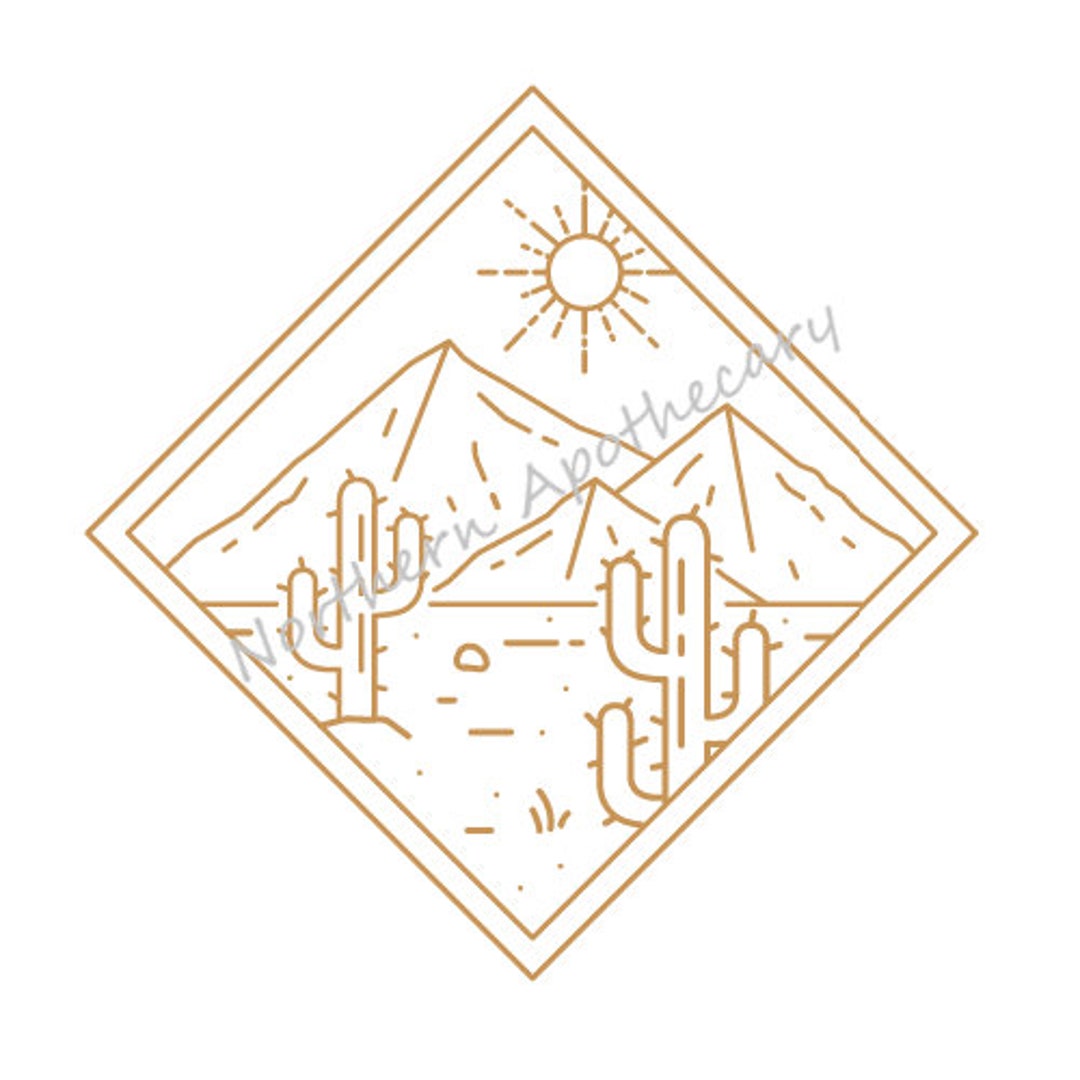 Desert Sunset Cactus SVG Image File Cricut Instant Download - Etsy