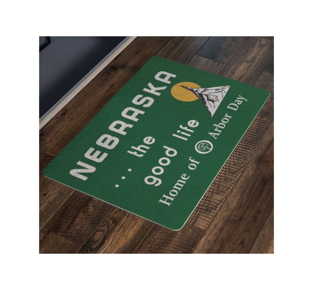 Nebraska the Good Life Door Mat - Etsy