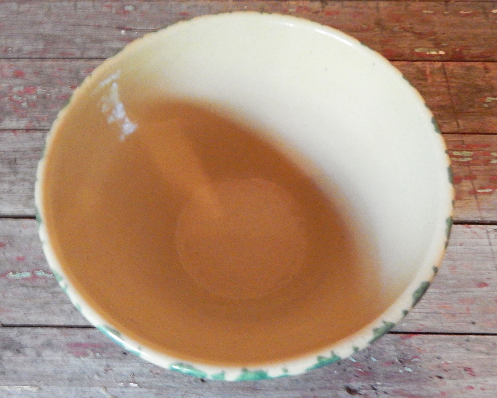 Vintage Green Spongeware Bowl Robinson Ransbottom RRP 7 - Etsy