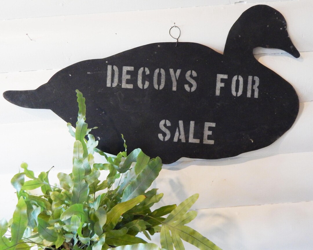Vintage Decoy Sign - Handmade- Original Figural Trade Sign - Decoys for ...